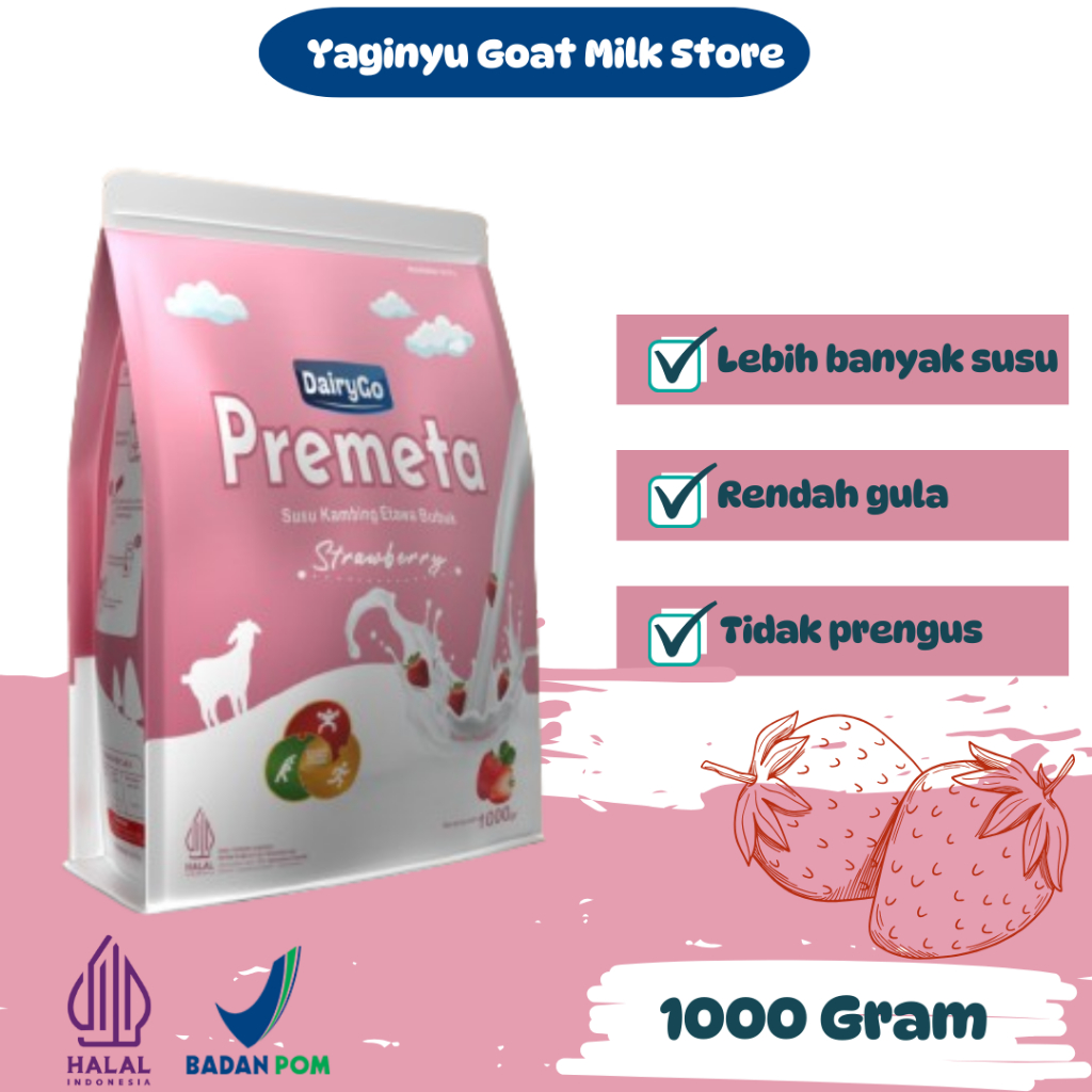 Jual Susu Kambing Etawa Bubuk Rasa Strawberry - DairyGo Premeta by ...