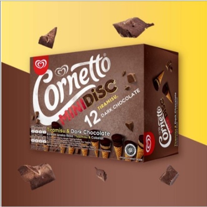 Jual Cornetto Mini Disc Coklat & Tiramisu - Es Krim / Ice Cream Wall's ...