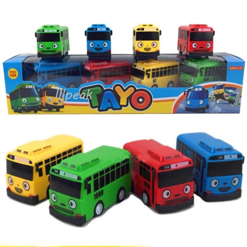 Jual Mainan Anak Bus Tayo Set 4 in 1 Mobil Mobilan Pull Back Car Bisa Gandengan | Shopee Indonesia