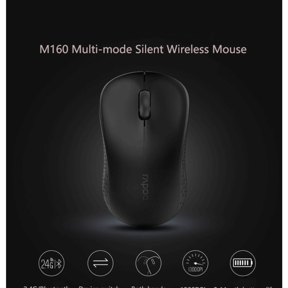Jual Mouse Rapoo Wireless M160 Silent Multi Mode Bluetooth | Shopee Indonesia