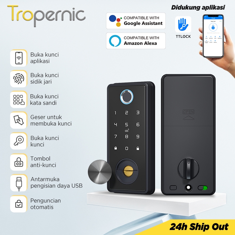 Jual TTLOCK Digital Lock Fully Automatic Fingerprint Smart Door Lock ...