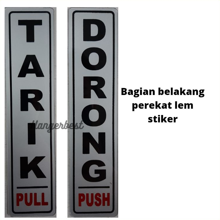 Jual Akrilik Tarik Pull Dorong Push / Papan Stiker Tarik Dorong Papan ...