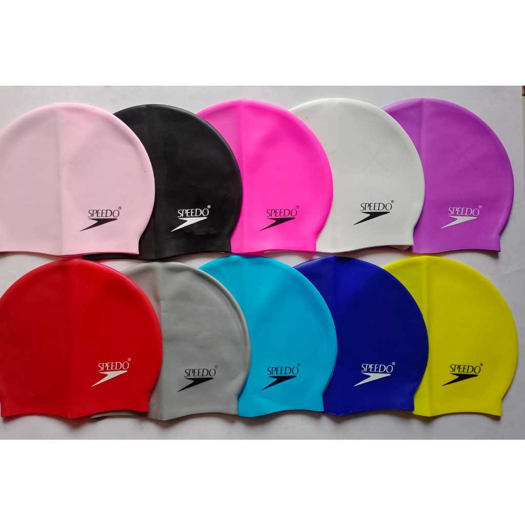 Jual Topi Renang Speedo (Silicone Swim Cap) | Shopee Indonesia