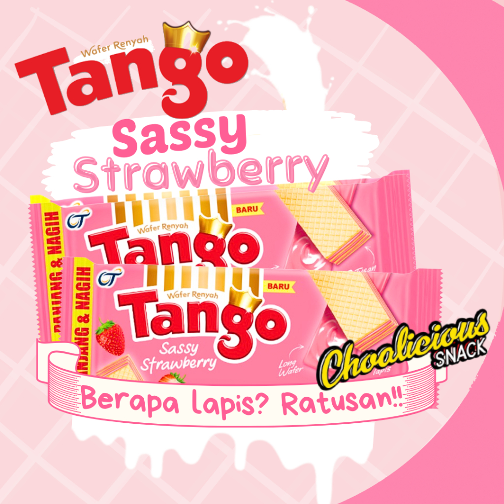 Jual WAFER TANGO Sassy Strawberry Delight Wafer Krim Renyah Snack 110 ...