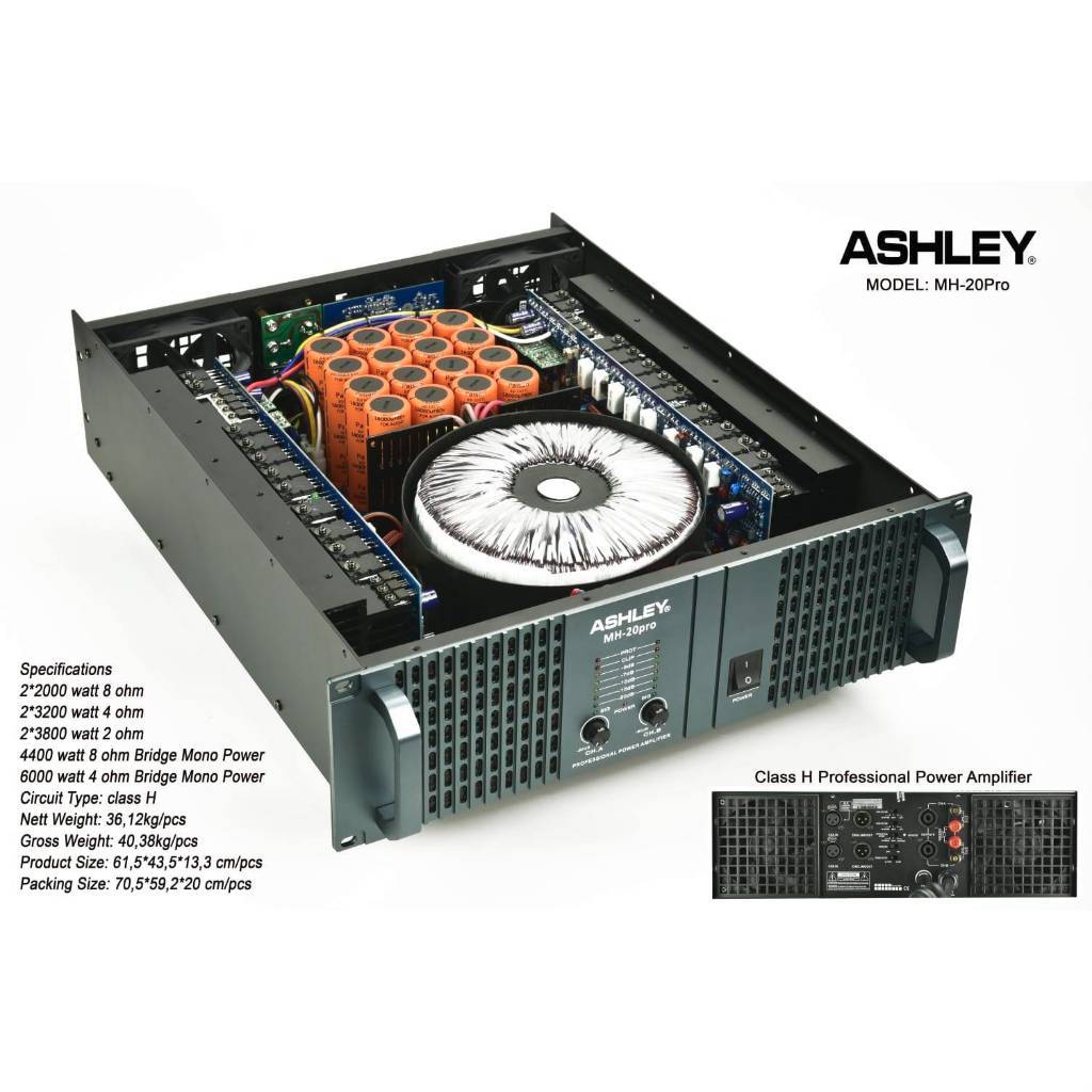 Jual Power ASHLEY MH 20 PRO MH20 PRO ORIGINAL 2x2000 WATT CLASS H 2CH ...