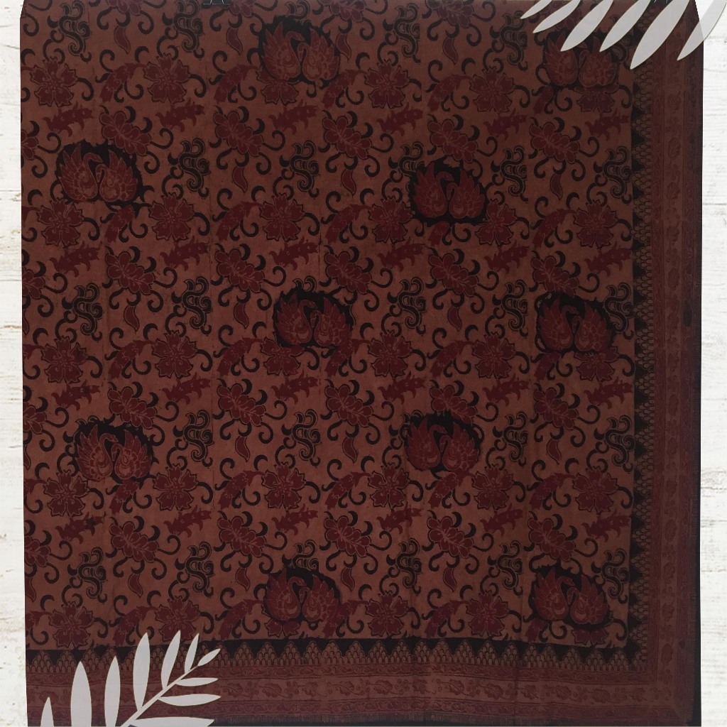 Jual Batik jambi motif angso duo merah kombinasi | dasar (Panjang.2m ...