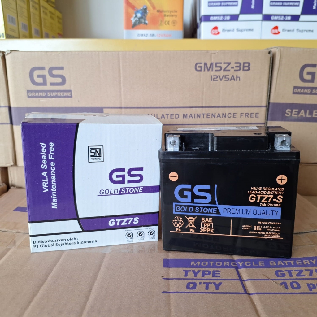 Jual Aki Motor Satria FU, Satria F150, Raider GS GTZ7S MF Aki Kering ...