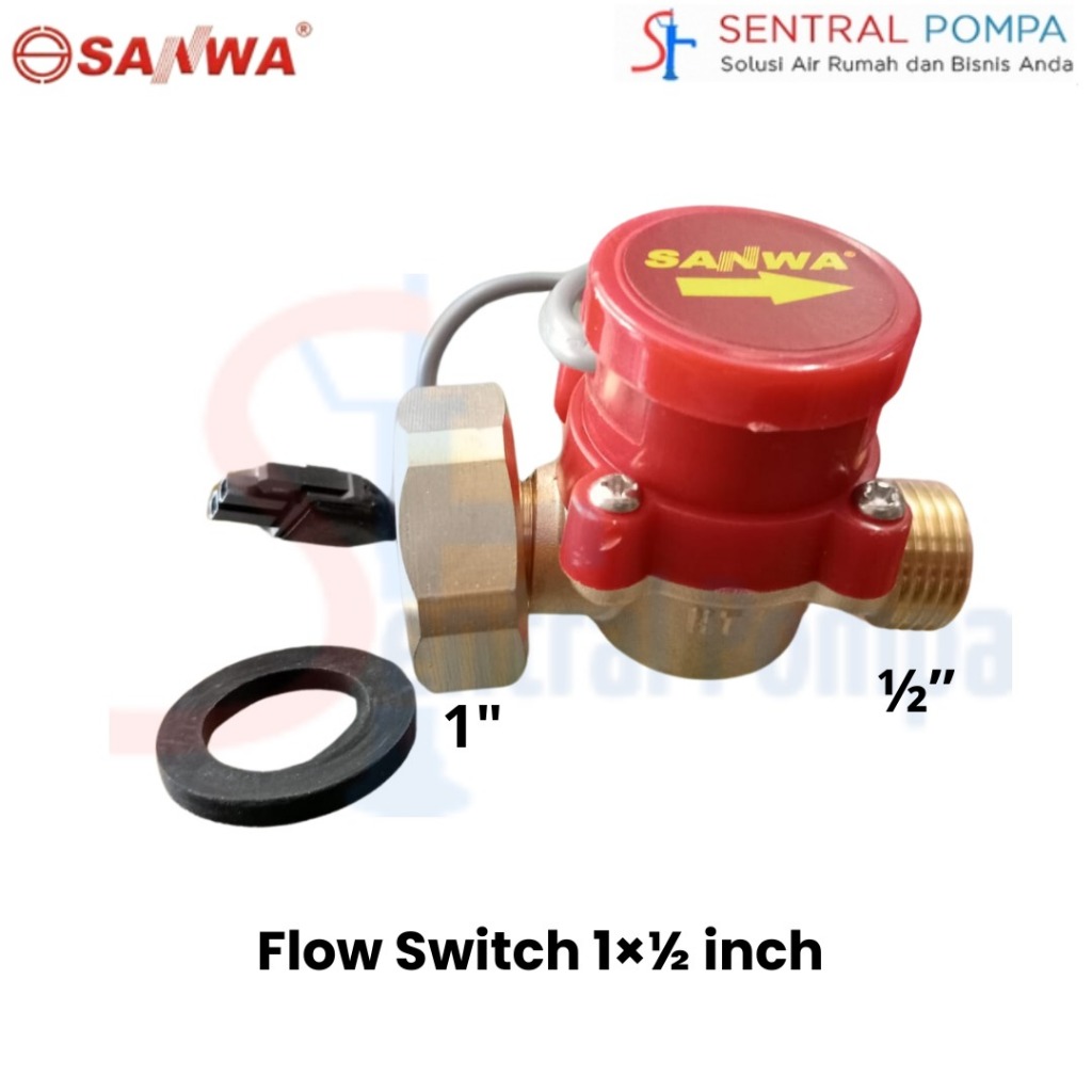 Jual SANWA Flow Switch 1 x 1/2 Inch Otomatis Pompa Booster | Sentral Pompa | Shopee Indonesia