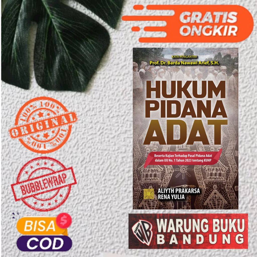 Jual BUKUH UKUM PIDANA ADAT : Beserta Kajian Terhadap Pasal Pidana Adat ...