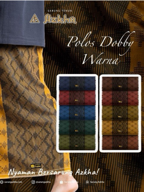 Jual AZKHA DOBBY POLOS WARNA |Dewasa Sarung Tenun Polos Warna Motif ...