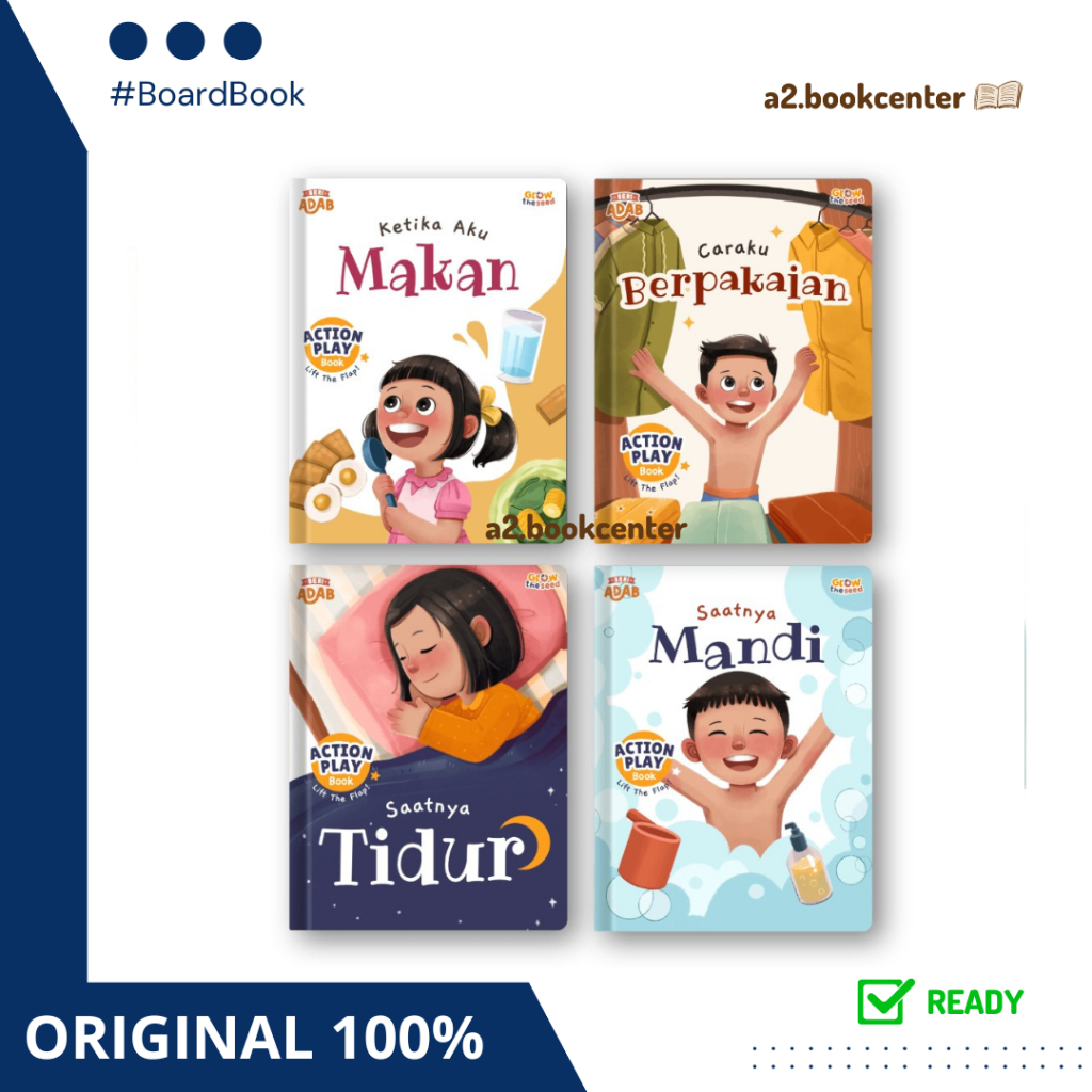 Jual [ABC] Ready Action Play Book Seri Adab Sehari-hari Grow The Seed ...