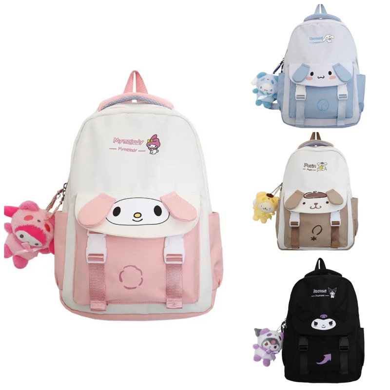 Jual Miniso Tas Ransel Anak Sekolah Perempuan Sd Smp Motif Kuromi Purin Melody Sanrio Kartun ...
