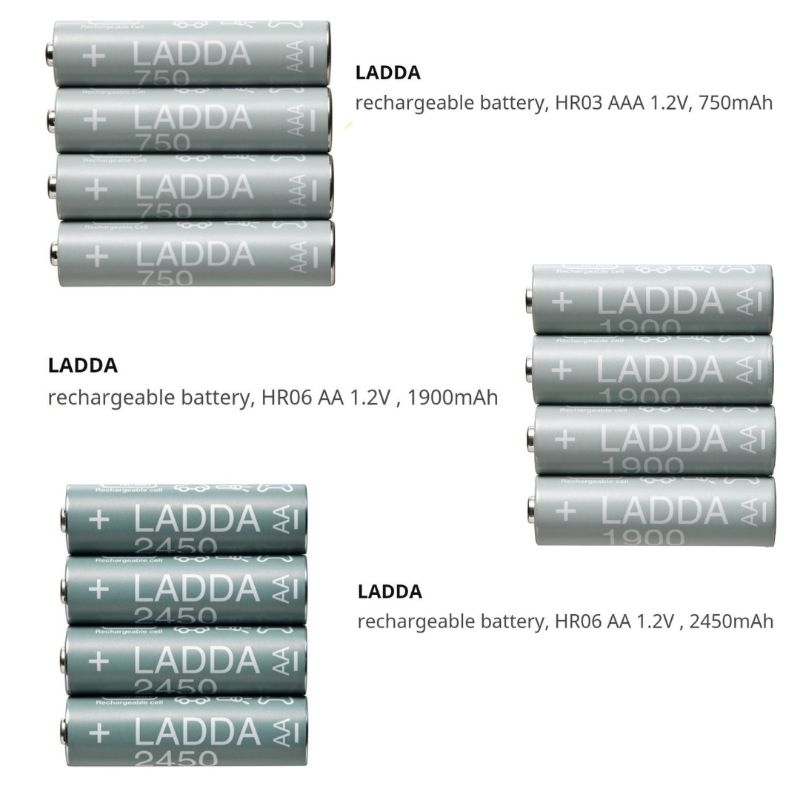Jual Ladda rechargeable battery (Baterai Isi ulang isi 4 pcs) IK3A ...