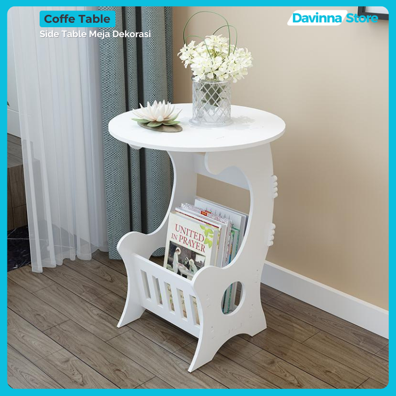 Jual Meja Pot Vas Bunga Aesthetic Coffe Table Meja Sudut Kecil Kamar ...