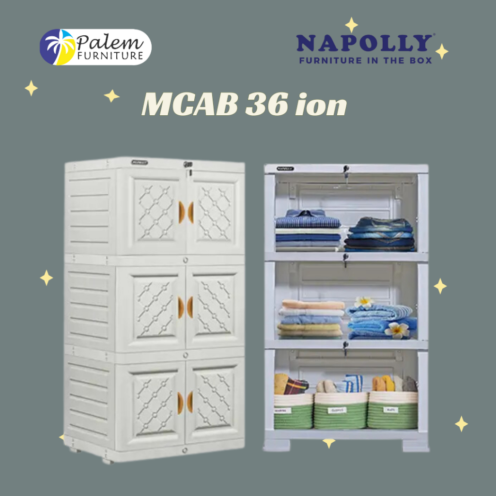 Jual LEMARI PAKAIAN NAPOLLY MCAB 36 ION LEMARI PAKAIAN 6 PINTU RAK ...