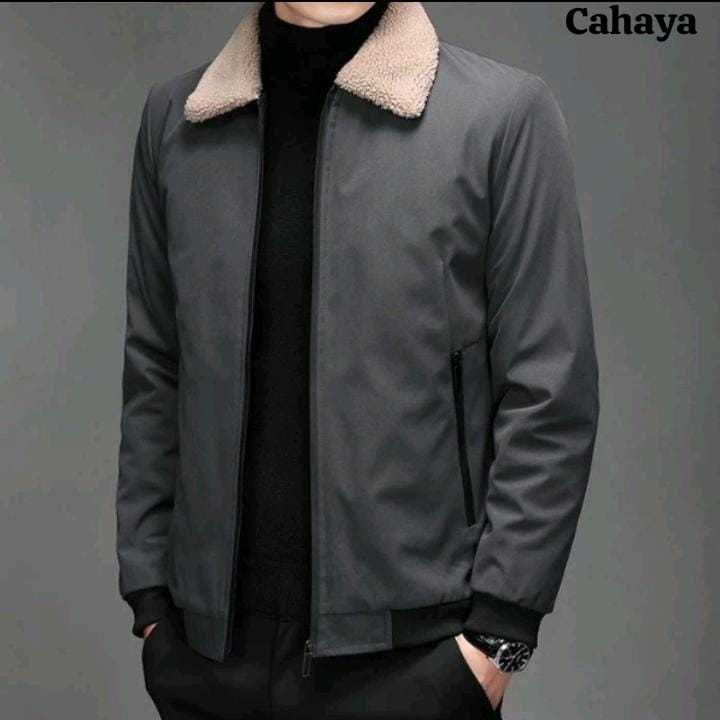 Jual Cahaya - Jaket Basic Pria Kerah Bulu Stylish | Shopee Indonesia