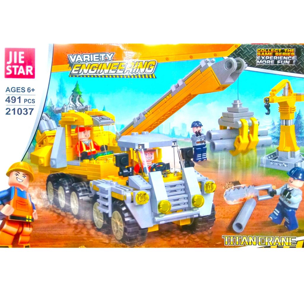 Jual MAINAN BLOCK TRUK KONSTRUKSI CRANE TRUCK MOBIL BLOCK MINI FIGURE ...