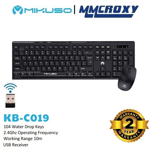 Jual Mikuso KB-C019 Keyboard & Mouse Wireless Combo Keyboard Paseo 2.4GHz | Shopee Indonesia