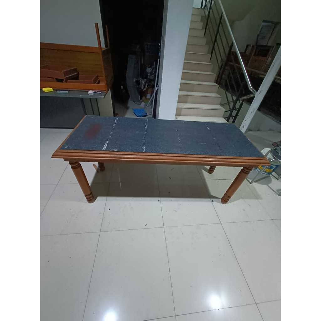 Jual MEJA MAKAN KAYU SOLID PERSEGI PANJANG SECOND SEKEN BEKAS UK ...