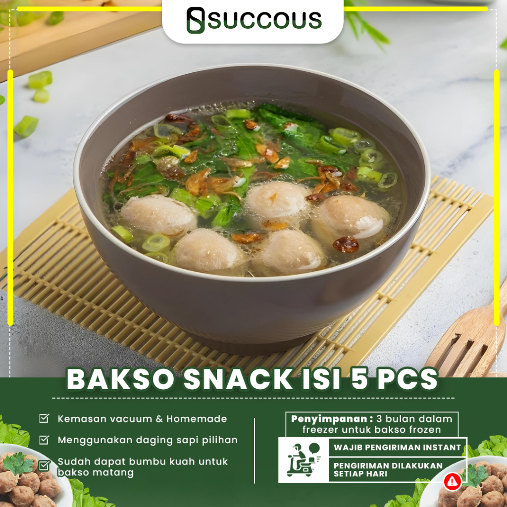 Jual Bakso Sapi Succous Baso Snack Frozen Food Homemade Include Bumbu ...