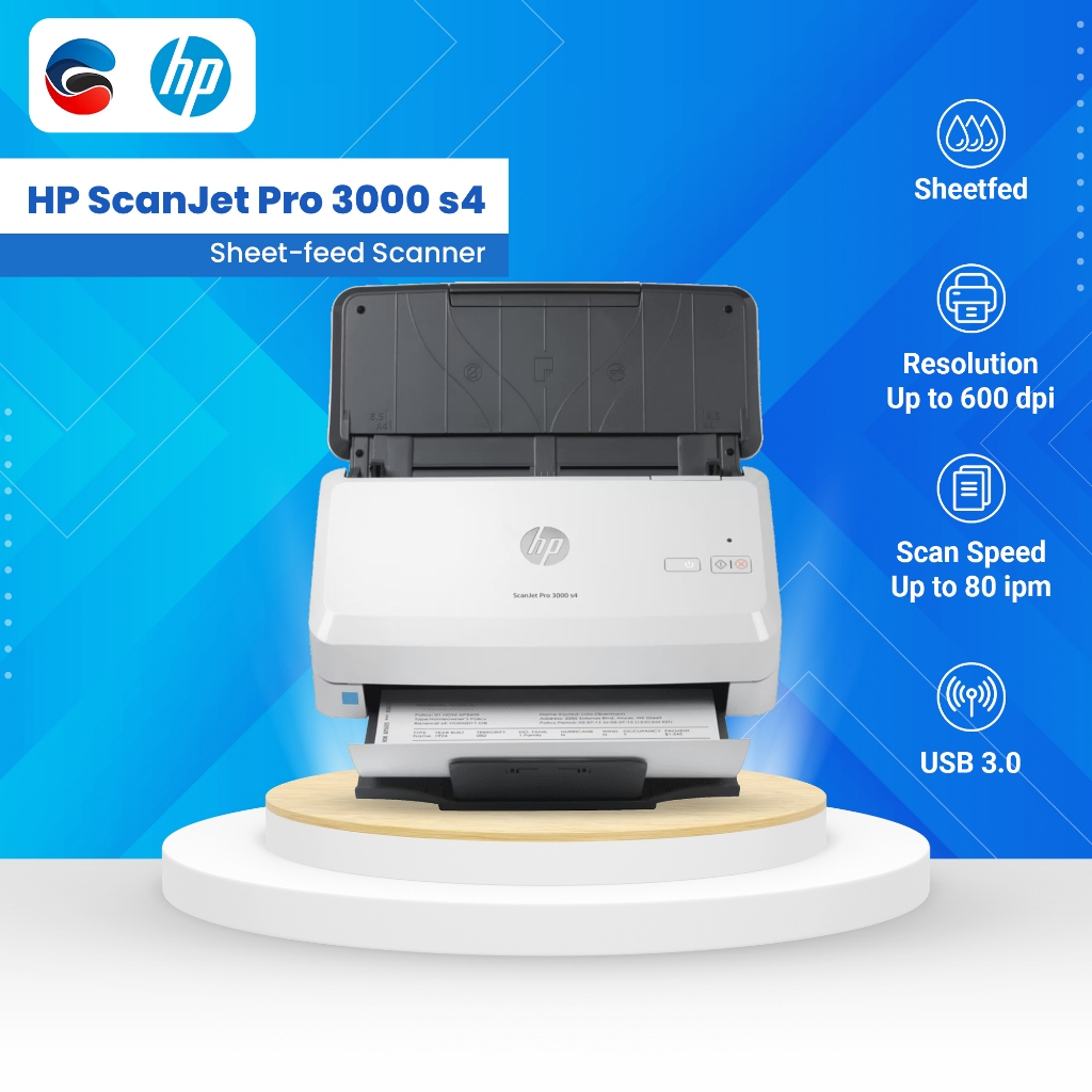 Jual HP Scanner ScanJet Pro 3000 s4 Sheet feed Scanner [6FW07A ...