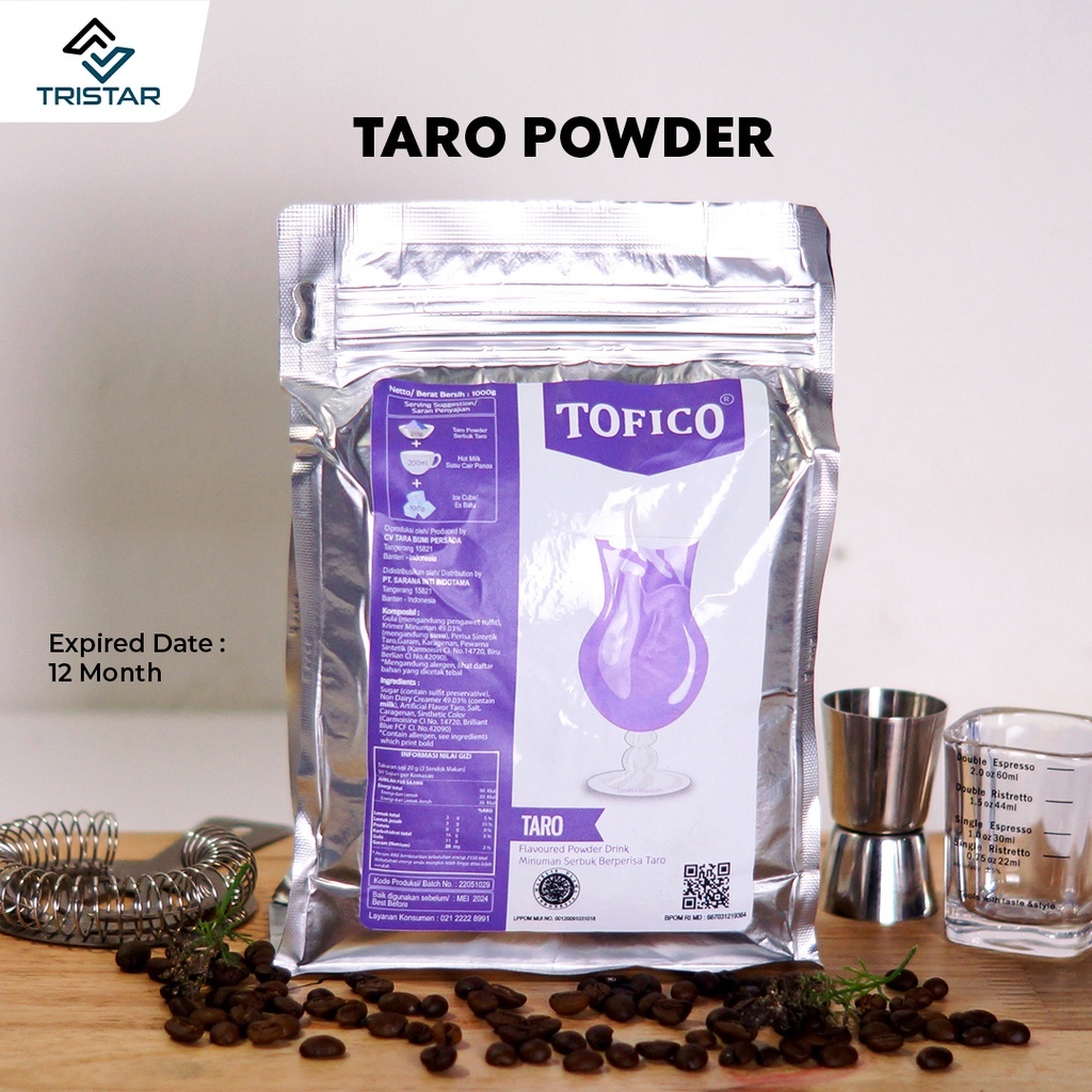 Jual TOFICO TARO POWDER DRINK 1000 GR | TARO POWDER MINUMAN TOFICO 1KG | Shopee Indonesia