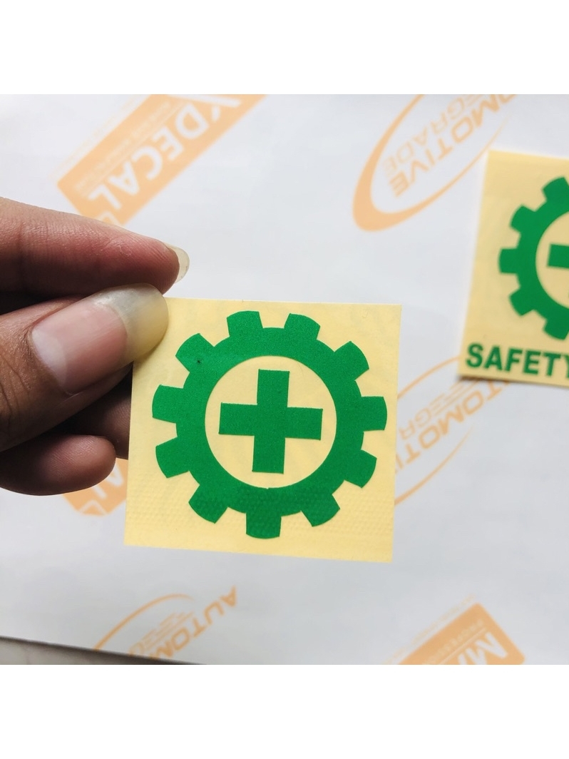 Jual Sticker K3 Safety First Keselamatan Kesehatan Kerja Stiker Cutting ...