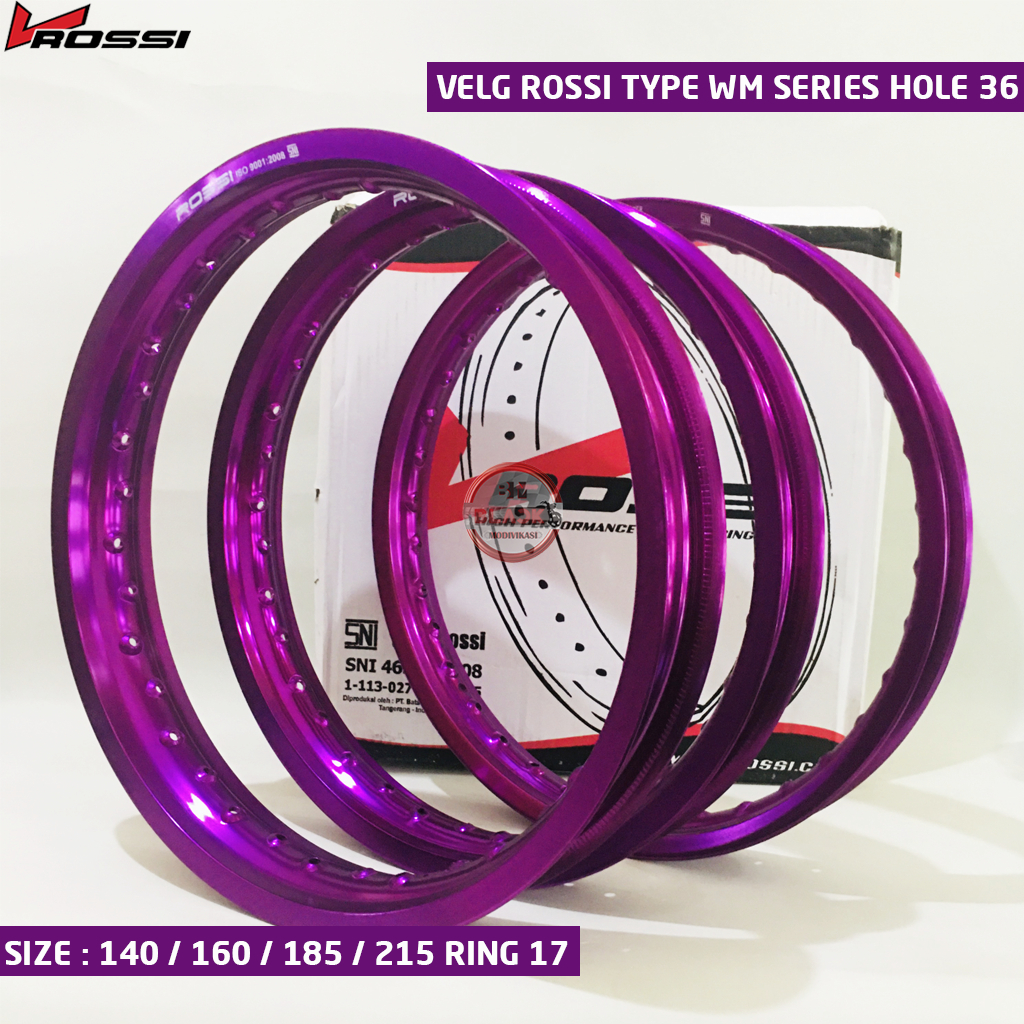 Jual Velg Rossi TYPE WM UK 140 / 160 / 185 / 215 Ring 17 Hole Lubang 36 ...