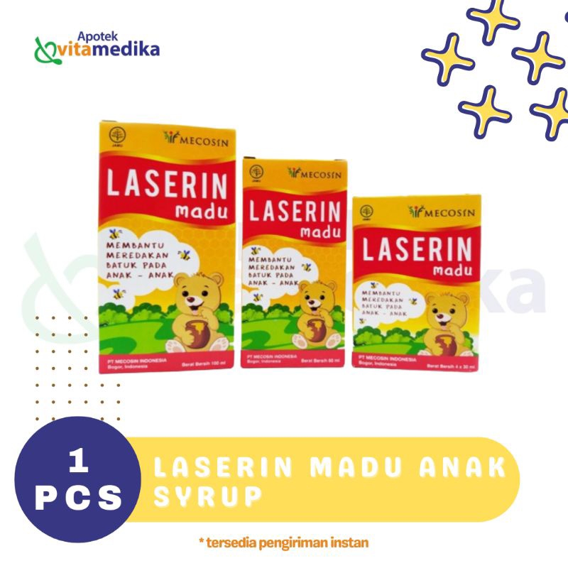 Jual LASERIN MADU ANAK 30ML/60ML/100ML Obat batuk | Shopee Indonesia