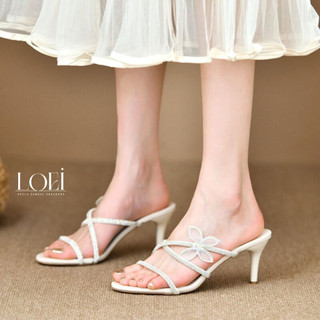 Jual LOEI Fairy Heels Princess Kupu-kupu Wanita Sepatu Hak Tali Korean ...