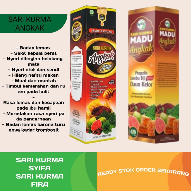 Jual Sari Kurma Madu Angkak ( Syifa Atau Fira ) dilengkapi,daun kelor ...