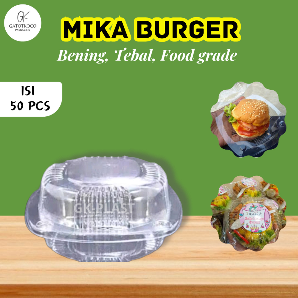 Jual (50 pcs) Mika Burger/Mika Bulat/mika takoyaki/mika bulat/mika ...