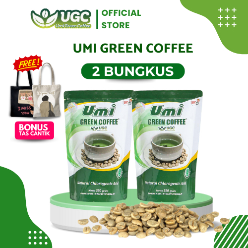 Jual UGC Umi Green Coffee Kopi Hijau Diet 250 Gram 2 Bungkus | Shopee ...