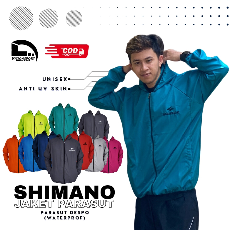 Jual Jaket Parasut Shimano Waterproof Jacket Sauna Parasit Hoodie ...