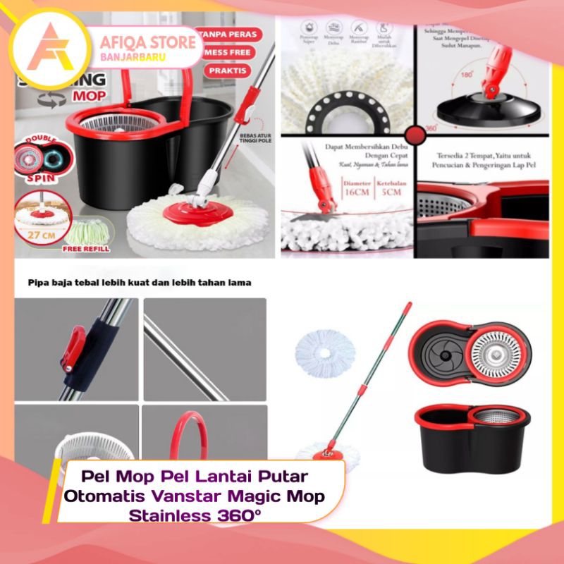 Jual Pel Mop Magic Otomatis / Pel Lantai Putar Otomatis Vanstar / Pel ...