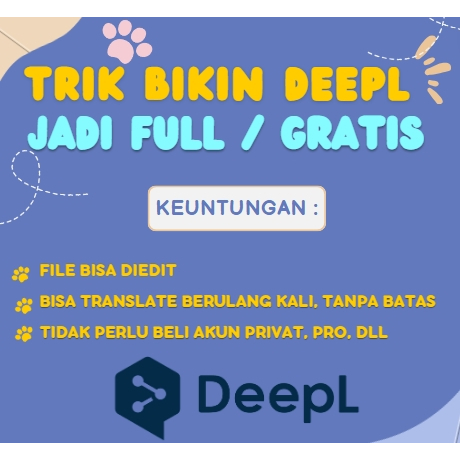 Jual TRIK ATAU CARA MEMBUAT DEEPL MENJADI FULL, BISA DIEDIT, UNLOCKED, GRATIS, FREE | Shopee ...