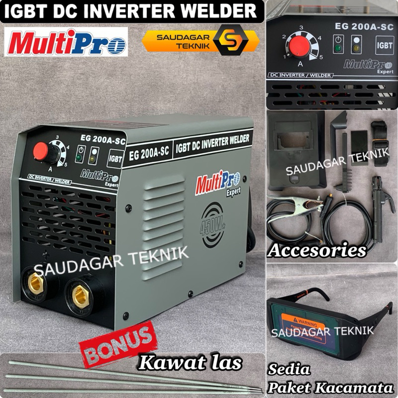 Jual Mesin Las Multipro EG 200A - SC 450 Watt Hemat Listrik Inverter ...