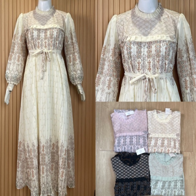 Jual Valenka Dress Ceruti Motif - Gamis Etnik Raya Series - Baju Pesta ...