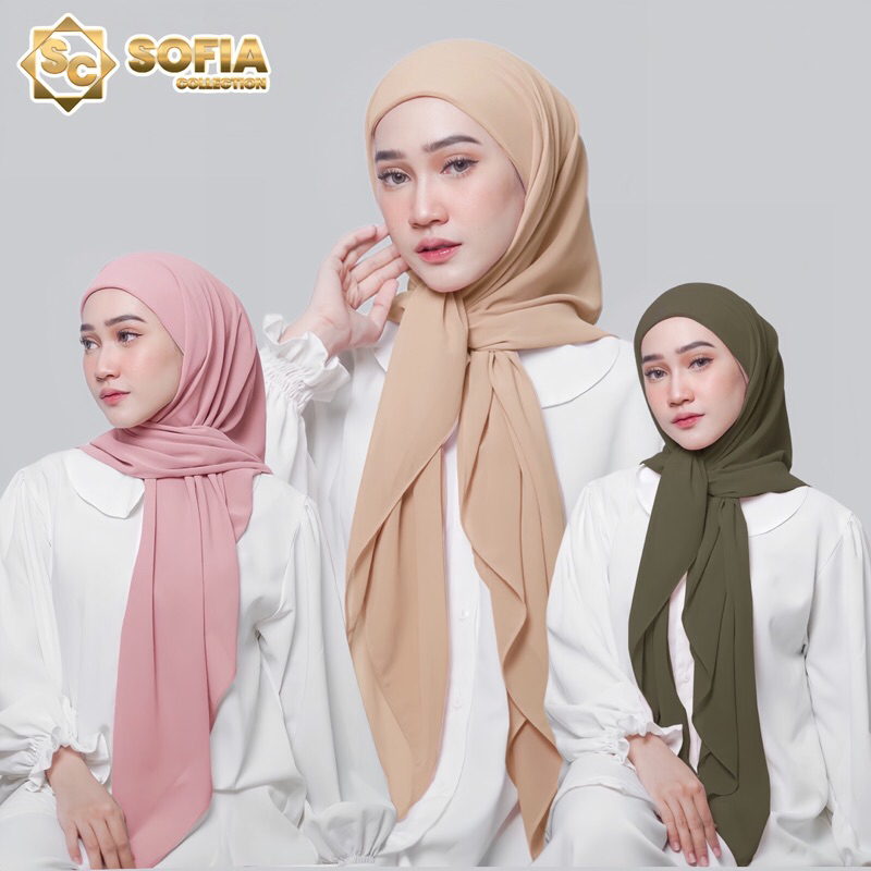Jual SOFIA - Hijab Segi Empat Instant Inner Premium | Hijab Segiempat Instant Inner 120 x 120cm ...