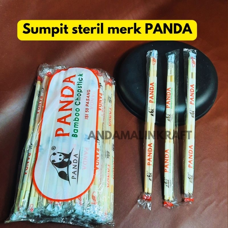 Jual Sumpit Bambu panda plus tusuk gigi isi 50 pasang | Shopee Indonesia
