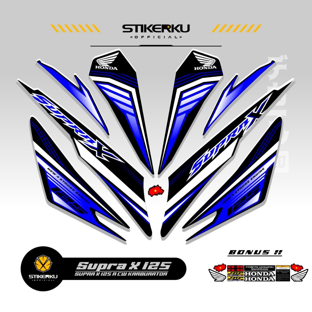 Jual STRIPING SUPRA X LAMA 125 R / STICKER SUPRA 125 D / MTF 15 ...