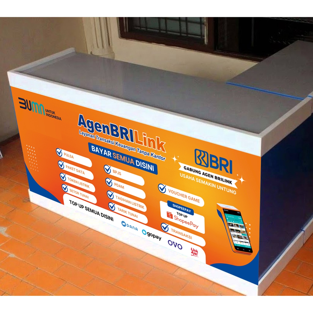 Jual STIKER VINYL MEJA BRILINK ORANGE (UKURAN BISA CUSTOM) | Shopee ...