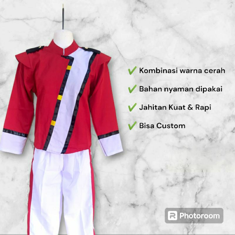 Jual BAJU SERGAM DRUMBAND / KOSTUM DRUMBAND MARCHINGBAND SD SMP SMA ...