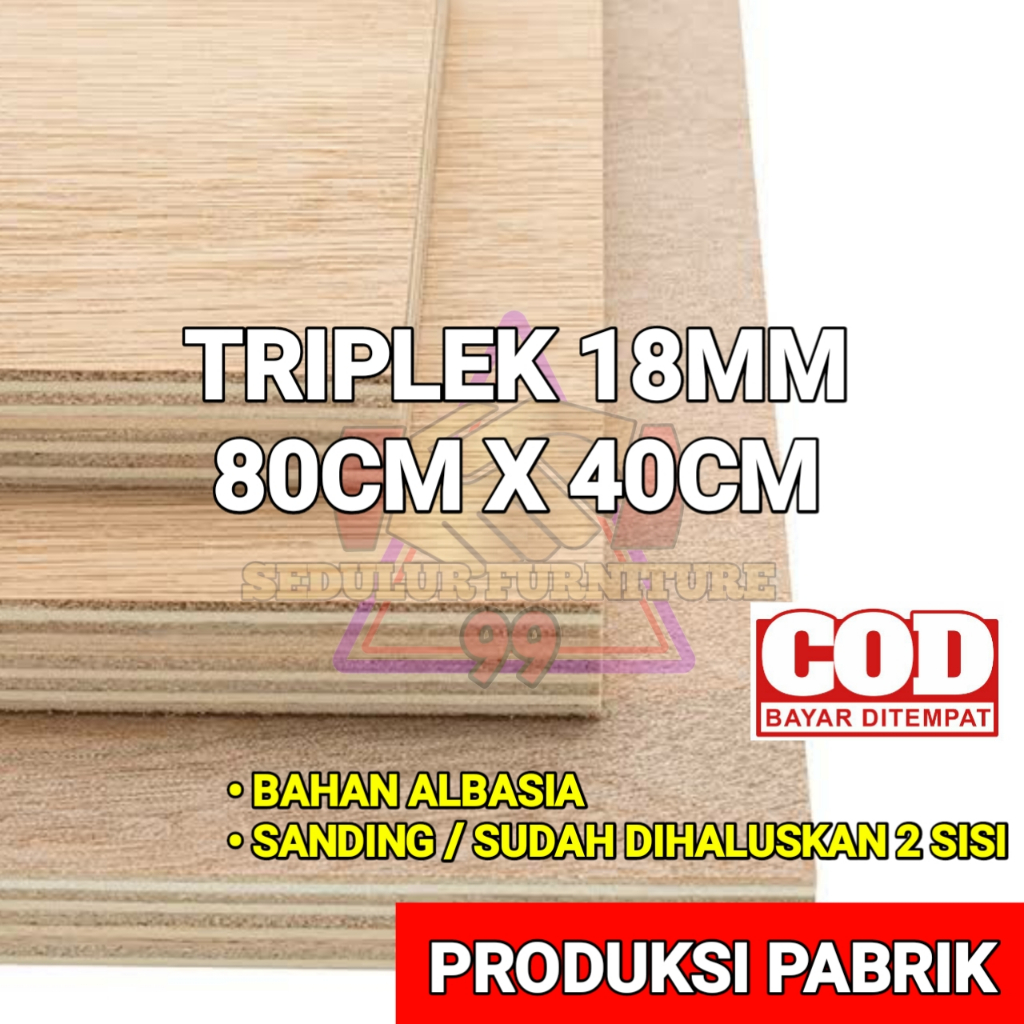 Jual Triplek 18mm 80 x 40 cm | Shopee Indonesia