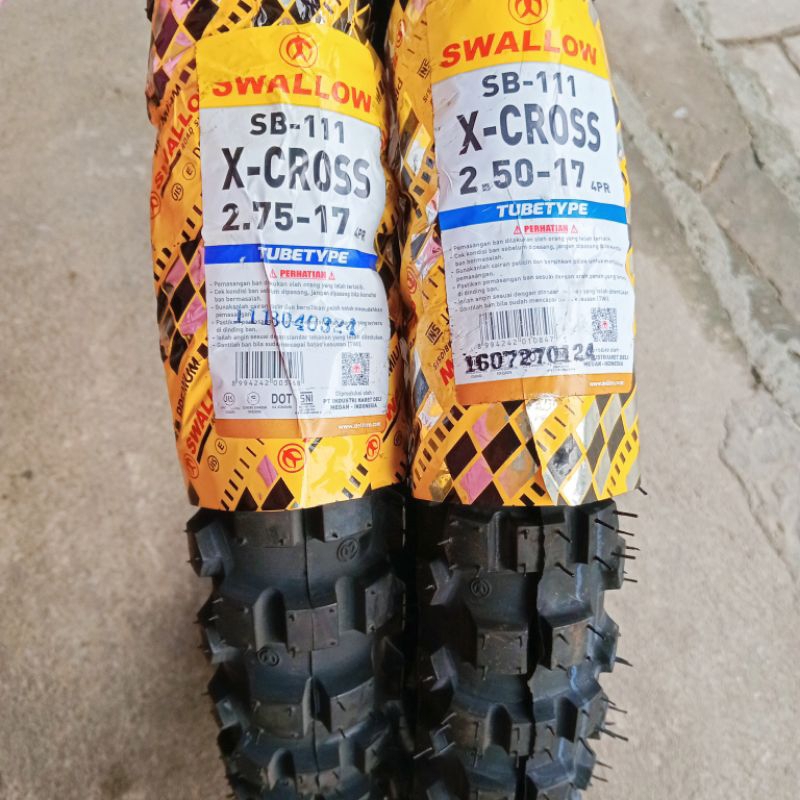 Jual BAN LUAR MOTOR TRAIL X CROSS SWALLOW SB111 250-17 || 275-17 RING ...