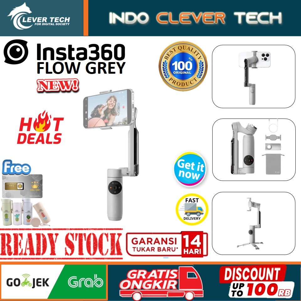 Jual Insta360 Flow AI Auto Tracking Gimbal Stabilizer / Insta 360 Flow | Shopee Indonesia