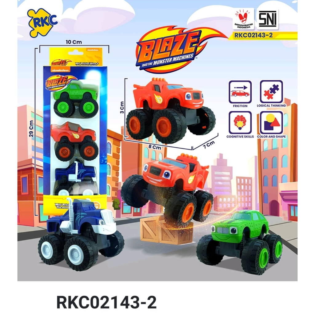 Jual MAINAN MOBIL BLAZE MINI KOTAK ISI 3 PCS RKC021432 | Shopee Indonesia