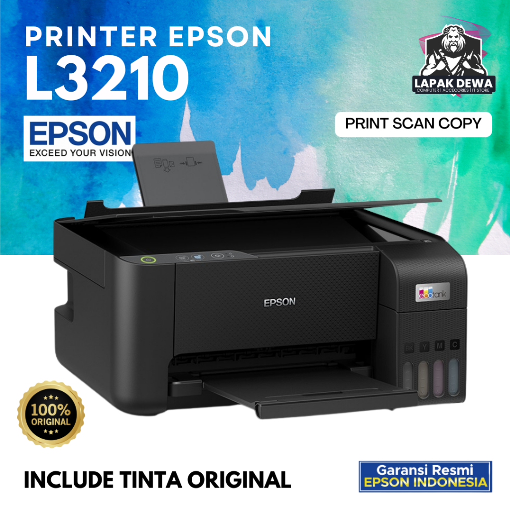 Jual Printer Epson L3210 A4 All in One Ink Tank Print scan copy tinta original | Shopee Indonesia