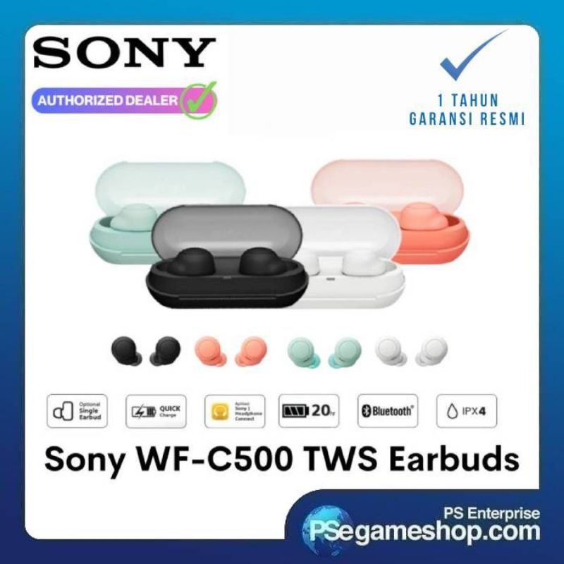 Jual Sony WF-C500 / WF C500 True Wireless Headphones TWS Headset ...