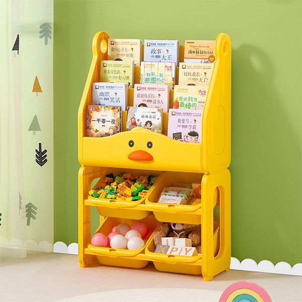 Jual BONBOX Storage Box Rak Buku Anak Rak Mainan Anak Plastik Yellow ...